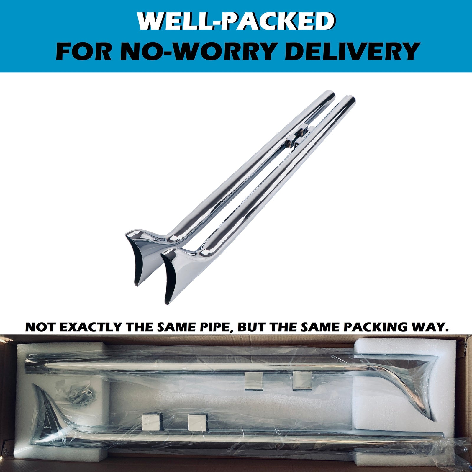 Sharkroad 36-39'' Custom Fishtail Slip on Mufflers for Harley Davidson