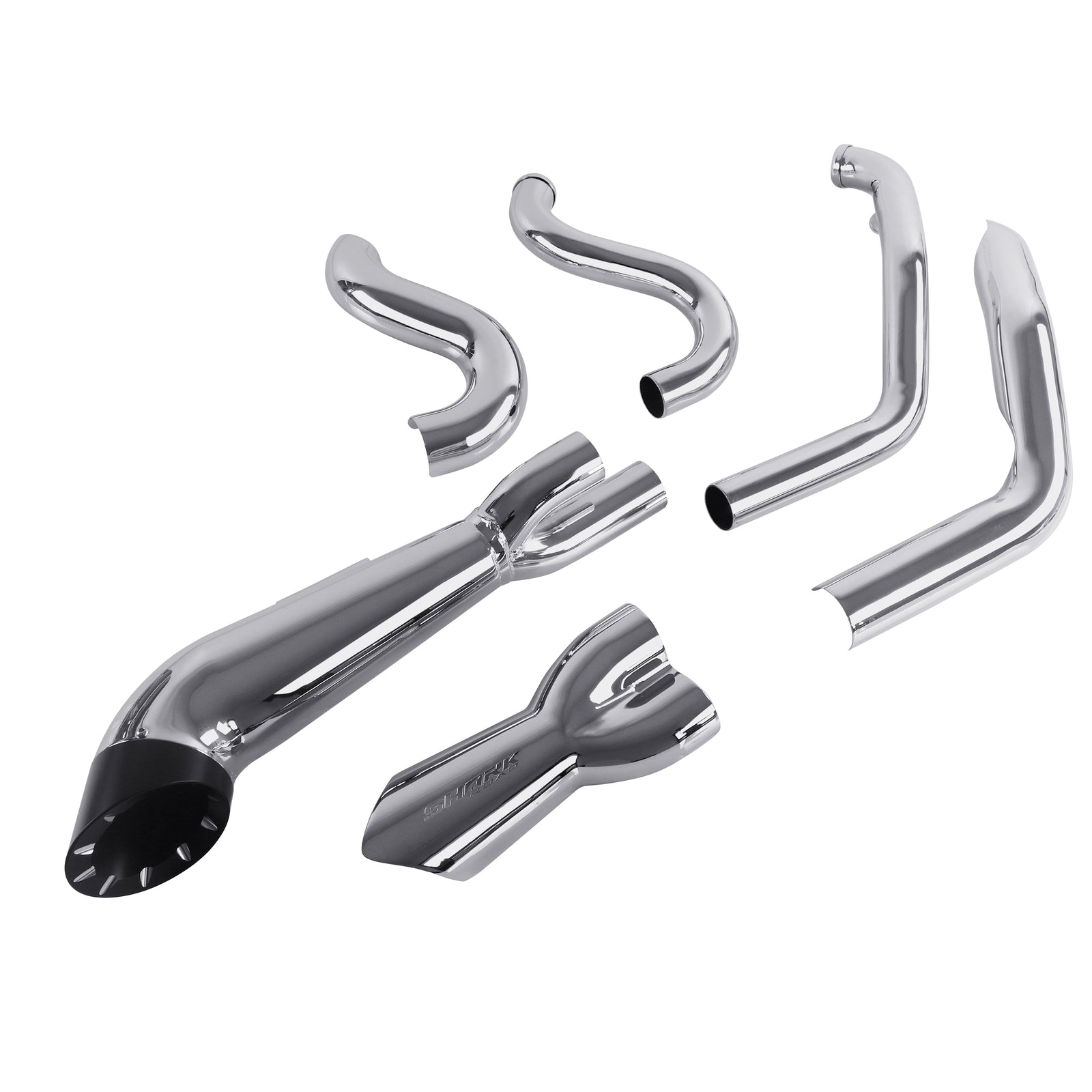 SHARKROAD Deep Rumble 2-1 Exhaust for 2006-2017 Harley Dyna Exhaust Up