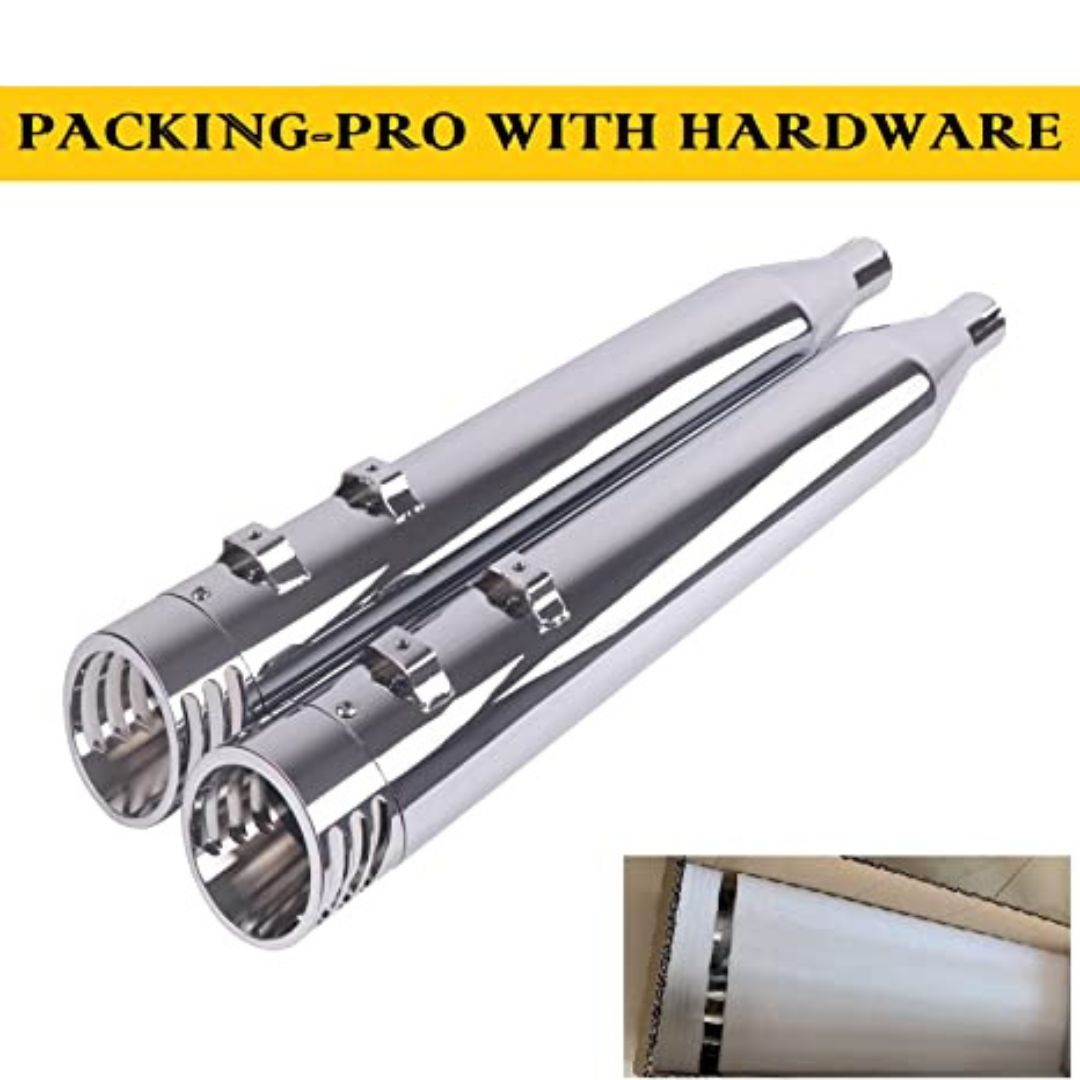 Slip on Mufflers for Harley all Trike Models, 4.0” Exhaust Pipes, Amaz