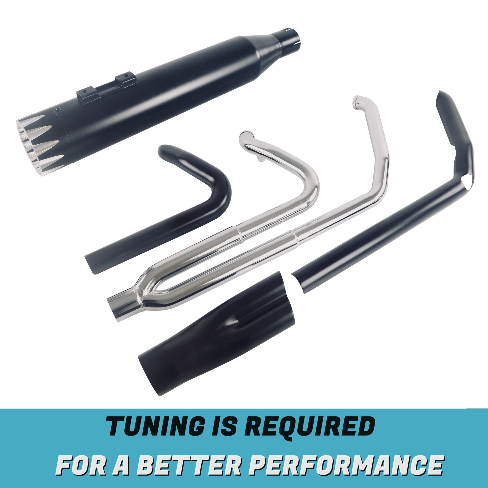 SHARKROAD Rumble Tone 2 Into 1 Exhaust For Harley Touring Exhaust 2017