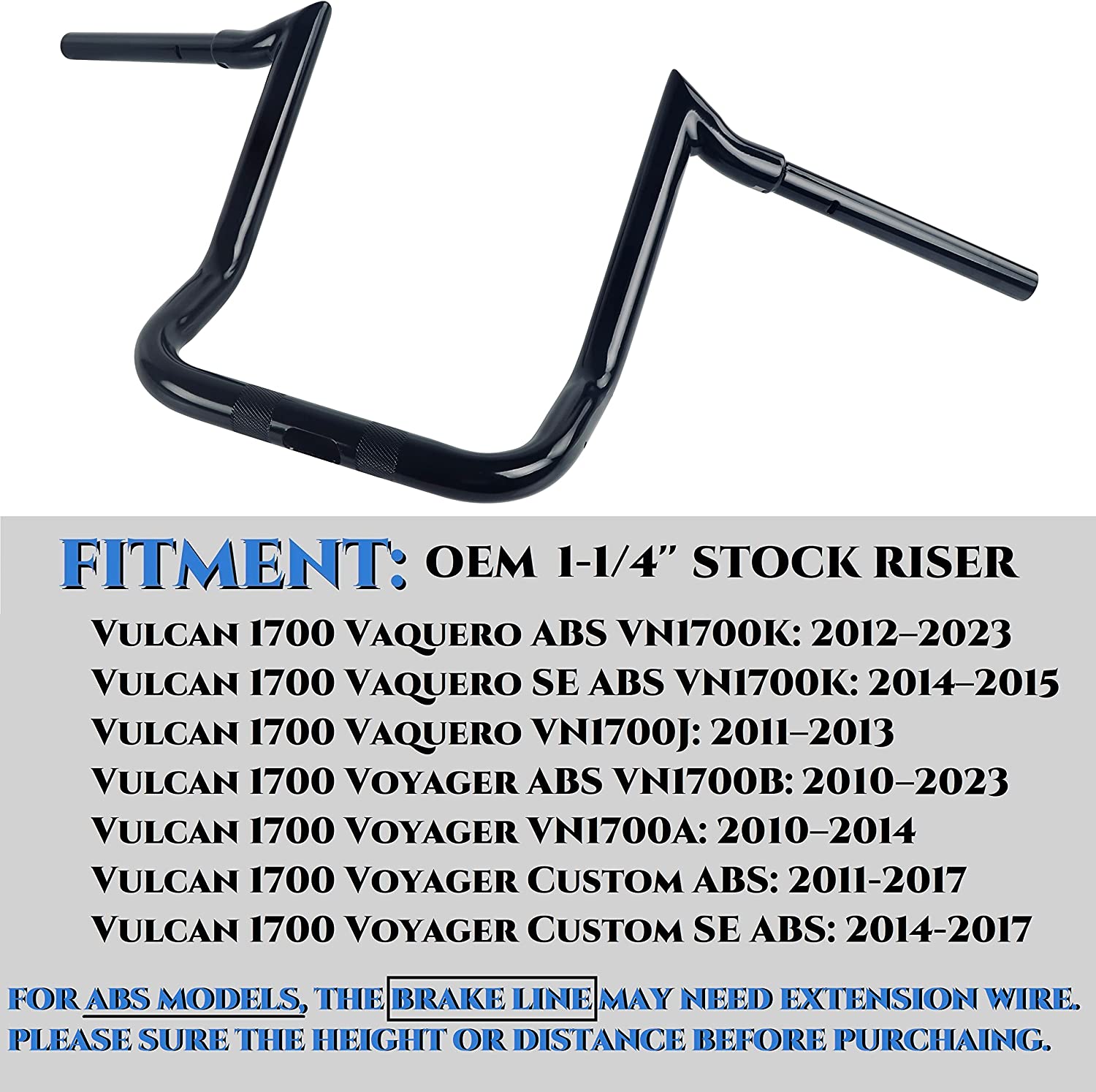 Sharkroad Apex Predator Bars 1-1/4 Inch for Kawasaki Vulcan Voyager 17